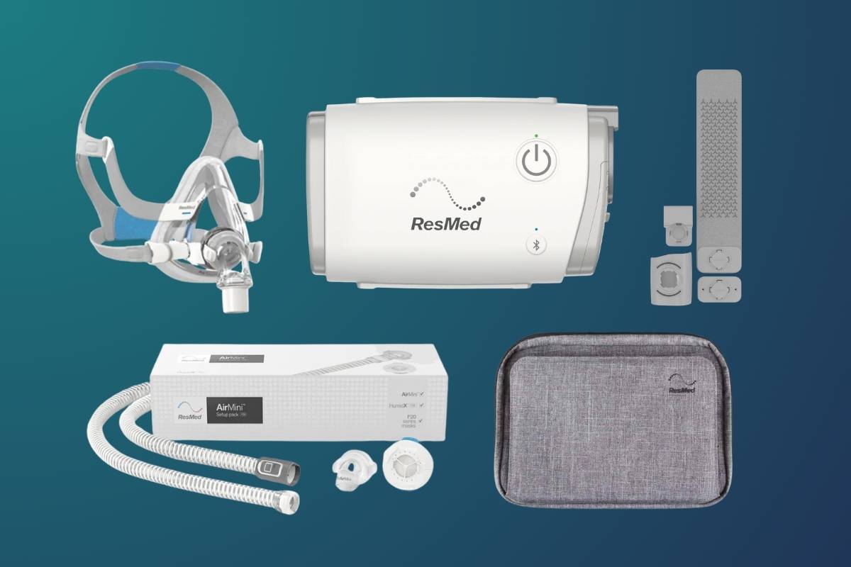 ResMed AirMini Automatic CPAP HumidX Starter Kit (Small AirTouch F20 M ...